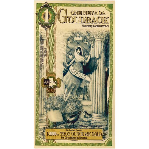 Buy 1 Nevada Goldback Gold Note (New) | BullionMax