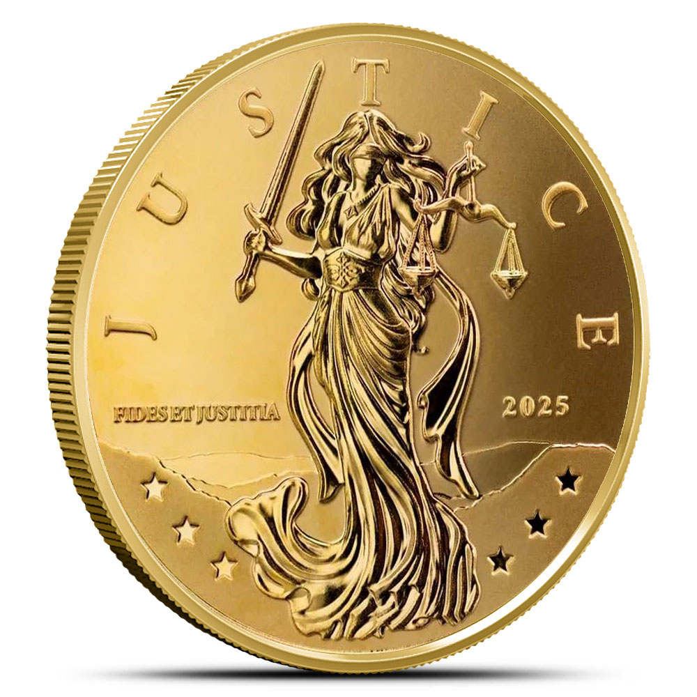Buy 2025 1 oz Niue Gold Lady Justice Coin (BU) | BullionMax