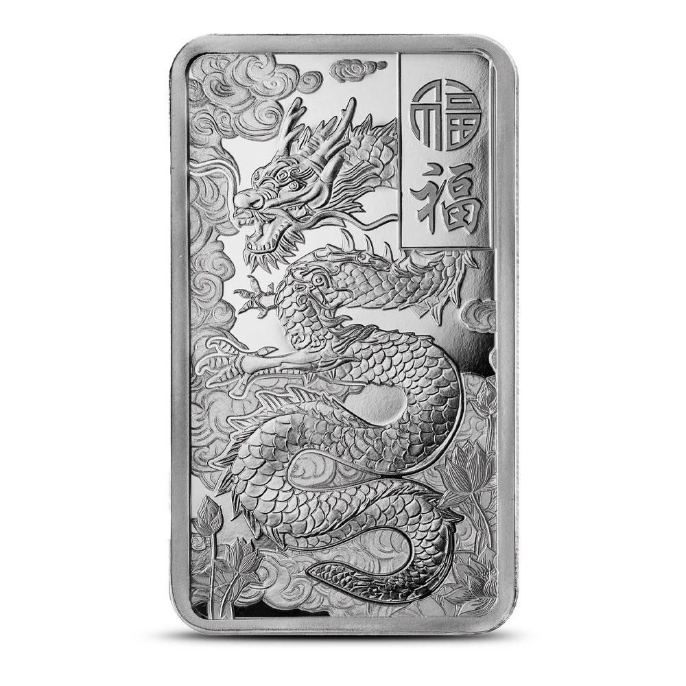 Buy 10 oz PAMP Suisse Good Luck Dragon Silver Bar (New w/ Assay ...